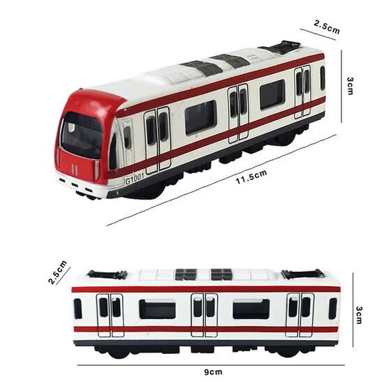 Shop Subway Car, 4pcs Toy Car Set Alloy City Rail Subway Train Model ,1 ...