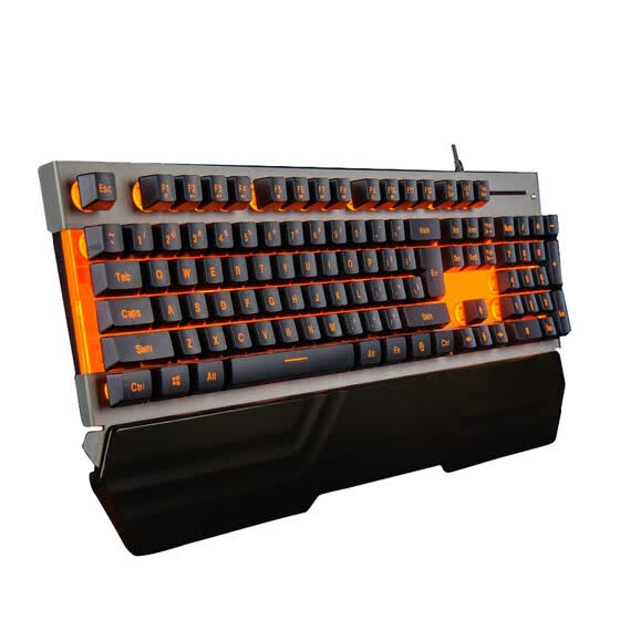 Shop Gaming Keyboard- Ergonomic Design Wired Orange backlit Keyboard ...